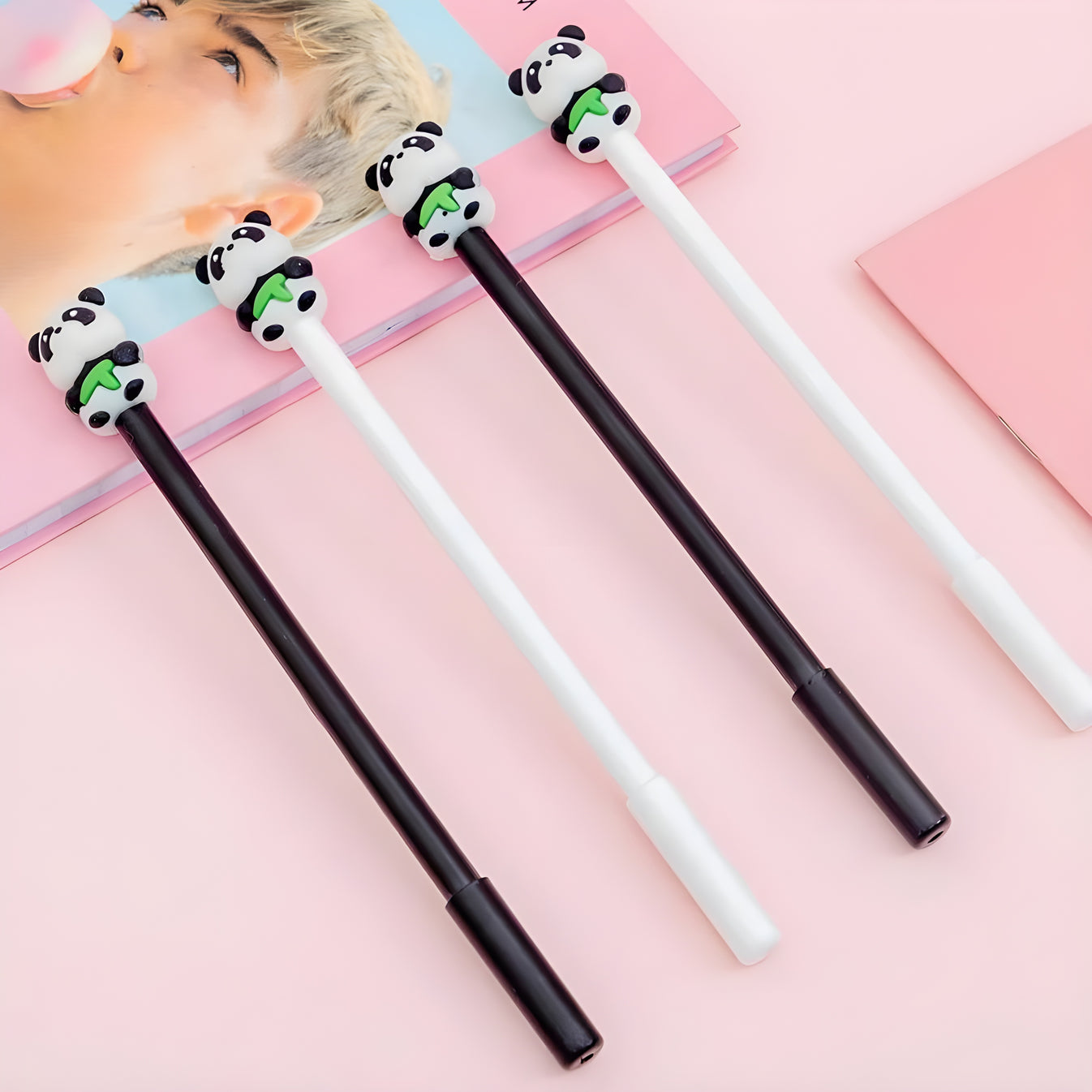 Adorable Panda Themed Gel Pen – Cute Kawaii Stationery for Kids & Girl ...